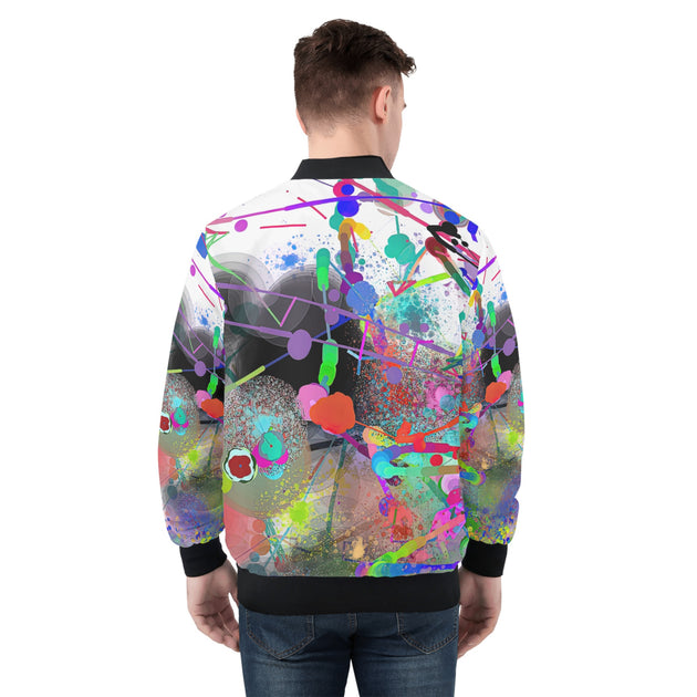 Mens Bomber Jacket- Visual Symphony – Lilia's Eye Candy, LLC™️